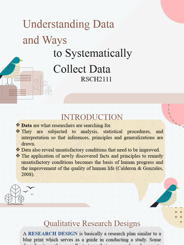 Understanding Data and Ways To Systematically | PDF | Qualitative Research | Sampling (Statistics)