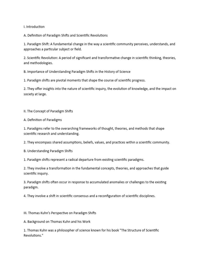 Lecture Note On Paradigm Shifts | PDF | Paradigm | Science