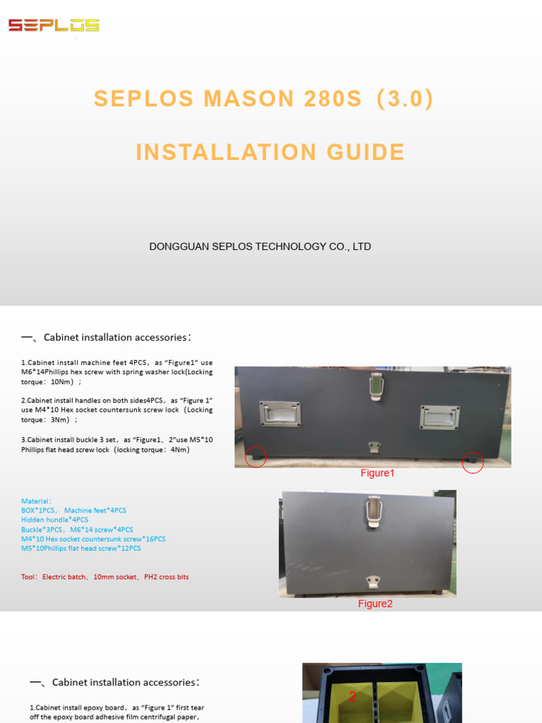 Seplos Mason 48V280 S (3.0) Installation Guide | PDF | Screw | Nut ...