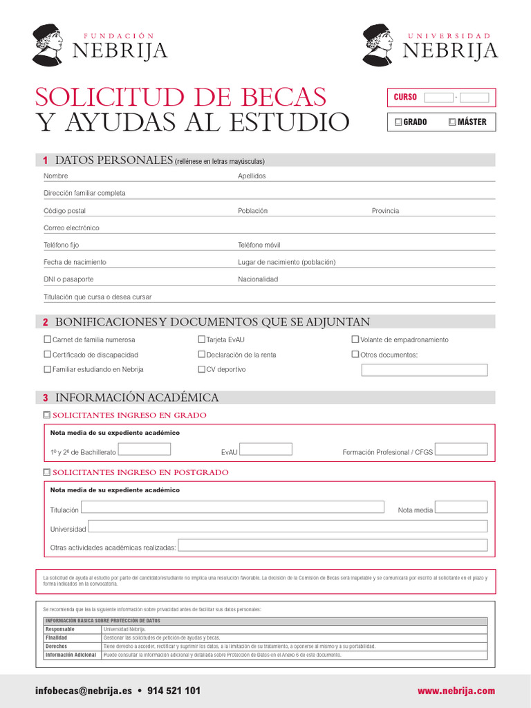 Solicitud Becas | PDF