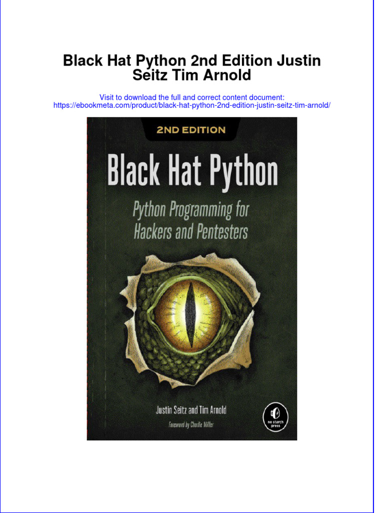 Dơnload Black Hat Python 2nd Edition Justin Seitz Tim Arnold Full ...