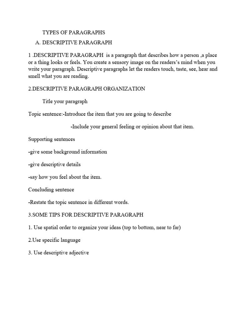 Types of Paragraphs | PDF | Paragraph | Lottery