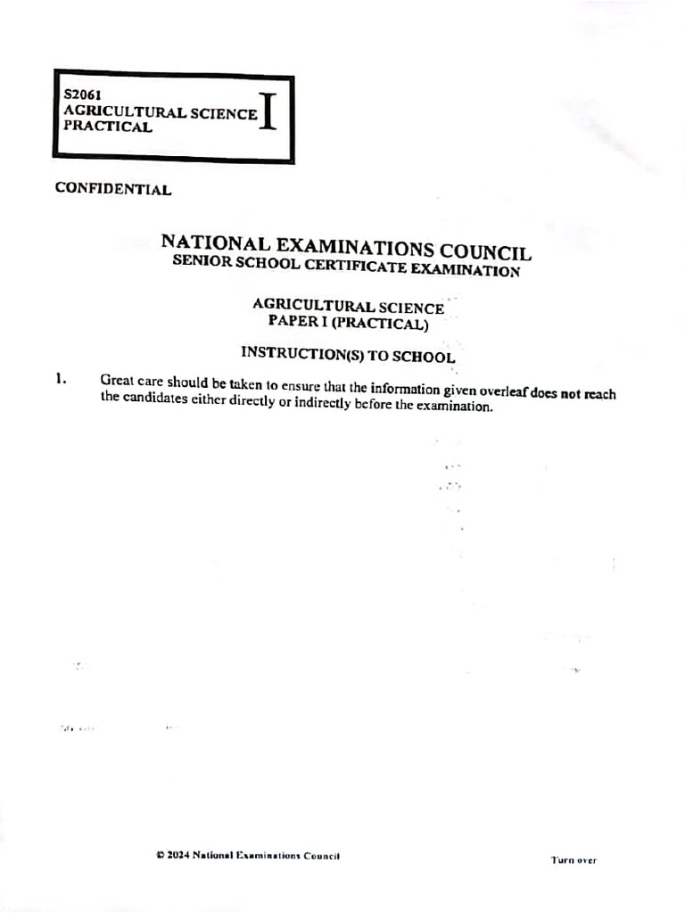 2024 NECO SSCE Agric Practical Specimens | PDF