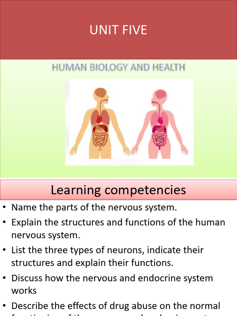 Unit Five - Human Biology and Health Ppt-Revised | PDF | Chemical ...