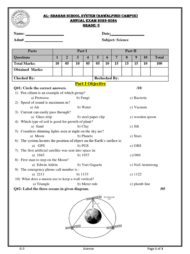 G-5 Science F.T 24 | PDF | Natural Satellite | Earth