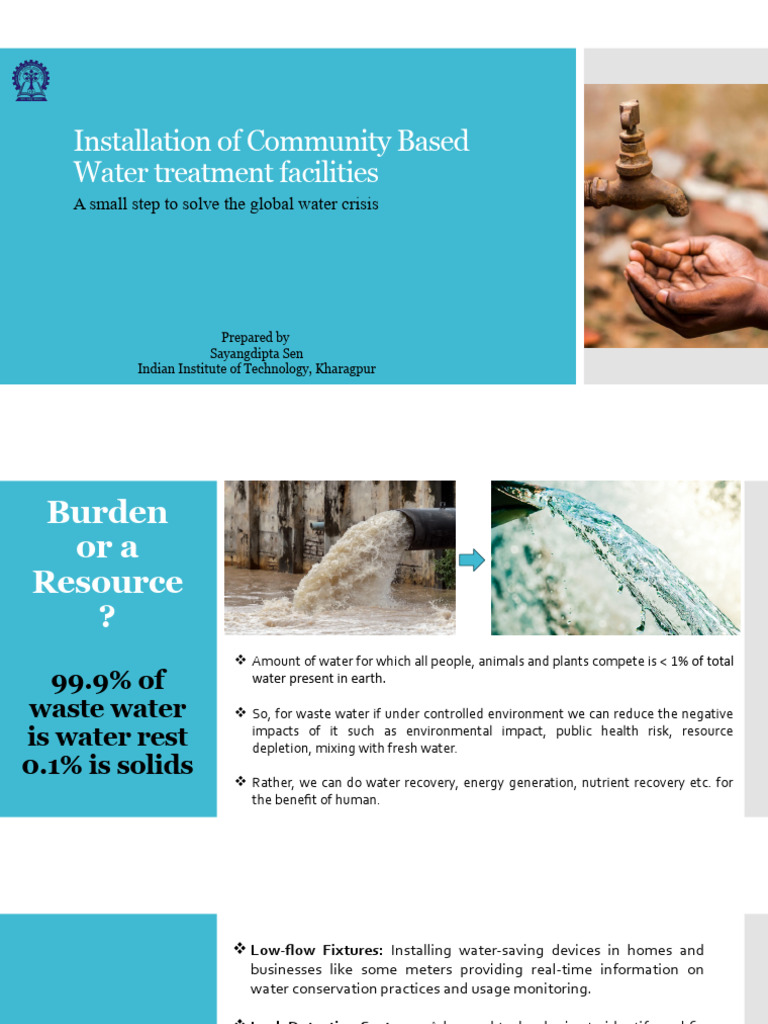 Installation of Community Based Water Treatment Facilities | PDF ...