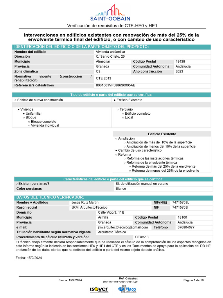 Cee2 informeComprobacionCTE | PDF | Energía renovable | Clima