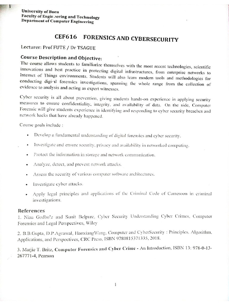 Forensics and Cybersec | PDF