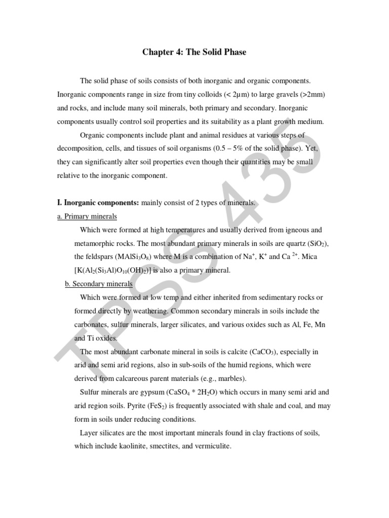 chapter4. Soil Science | PDF | Ionic Bonding | Minerals