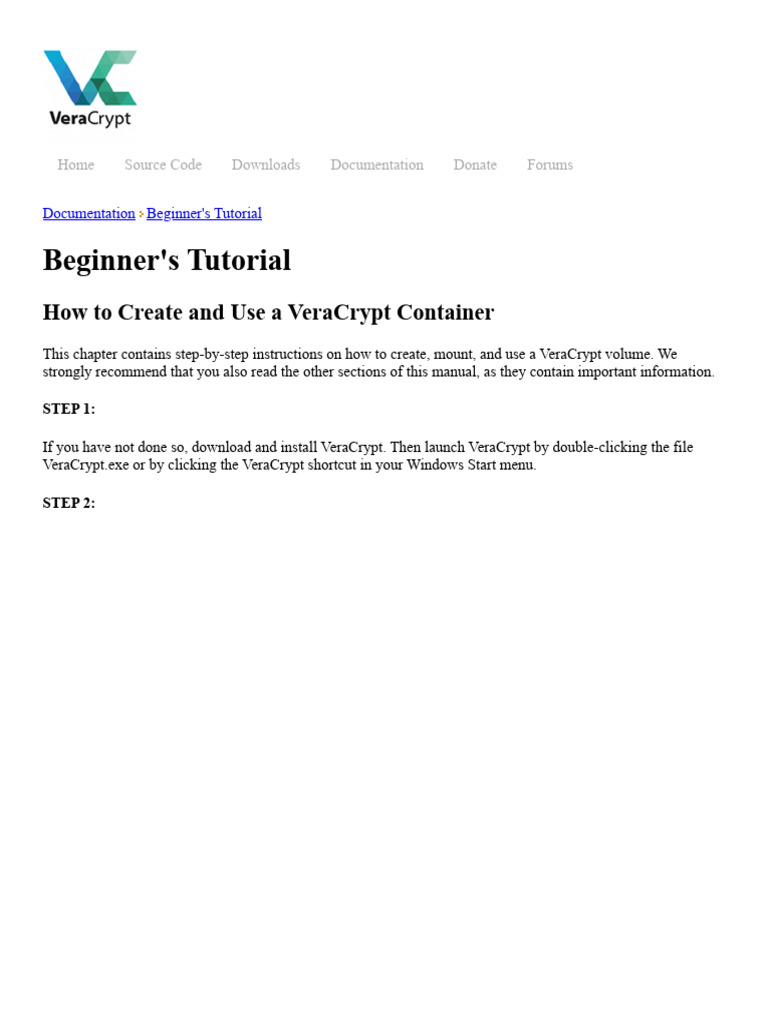 Create and Use VeraCrypt Volumes | PDF | Computer File | Encryption