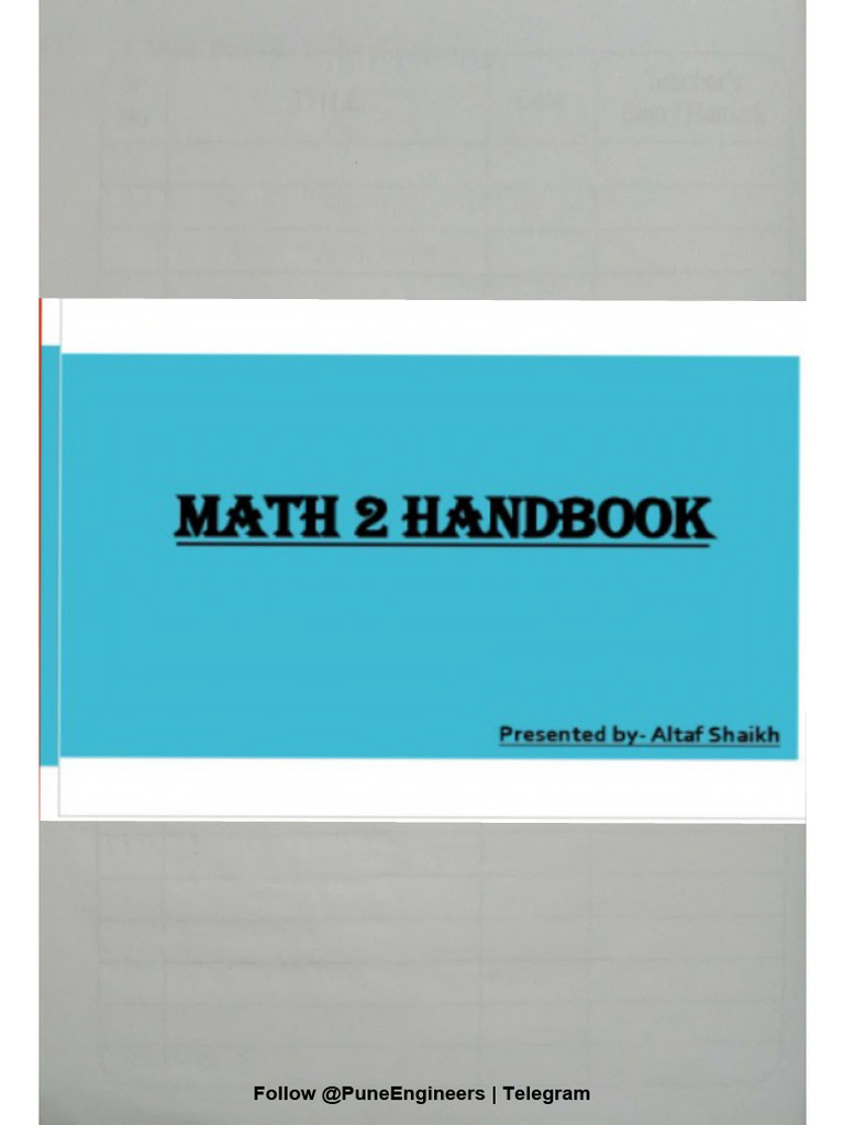 M2 HandBook | PDF