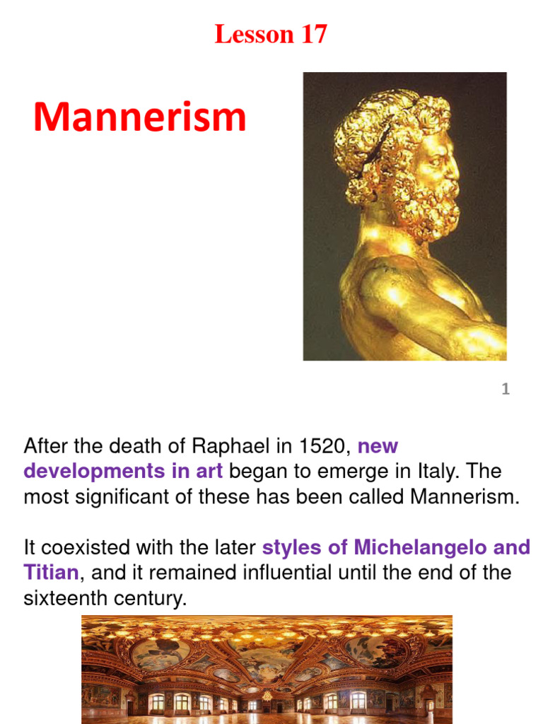 Session10+ Lessons 17 Manerism 29 | PDF | Renaissance Art