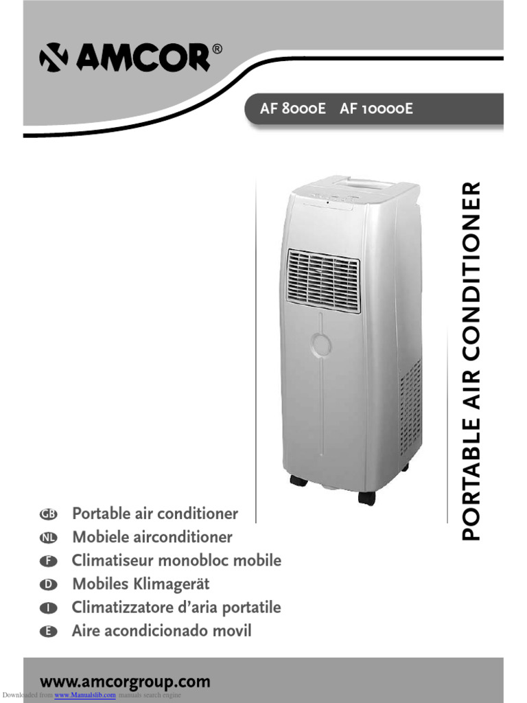 Amcor AF8000e Air Conditioner Manual | PDF | Electrician | Manufactured ...