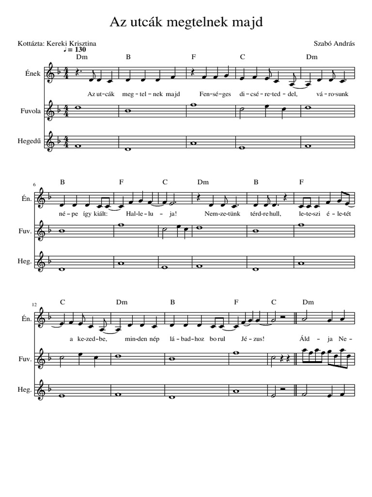 Az Utcak Megtelnek Majd | PDF