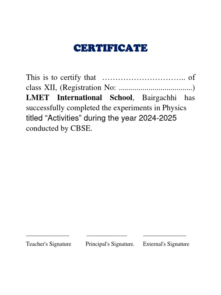 Phy Certificate | PDF | Business | Art