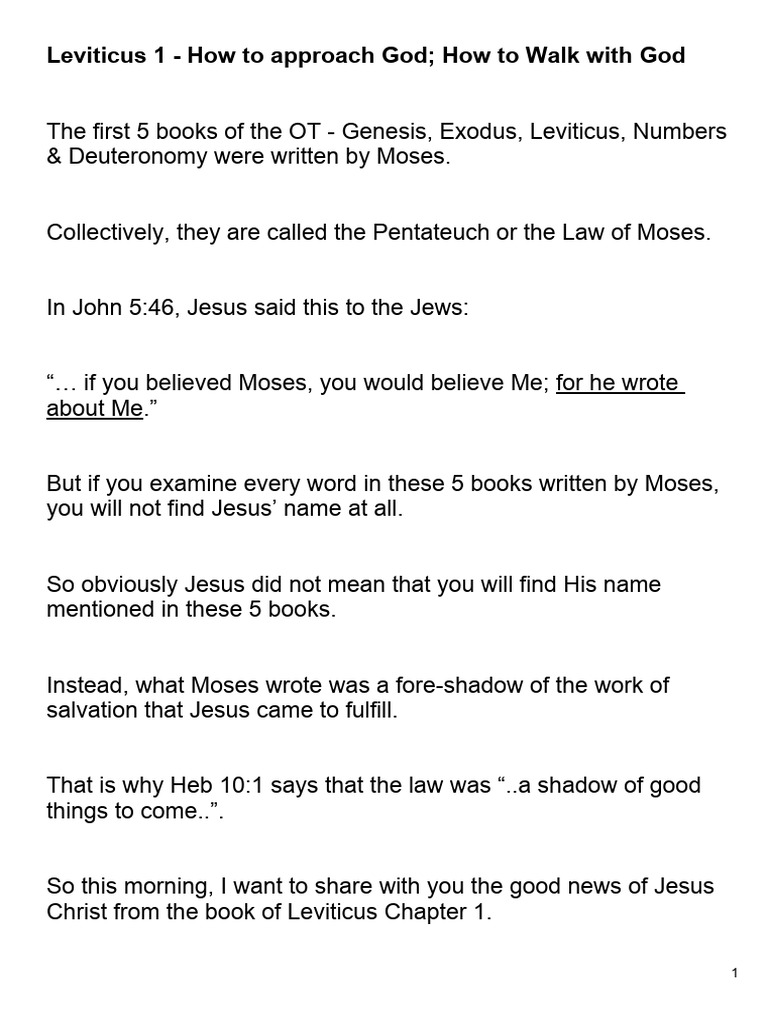 Leviticus 1 - The Burnt Offering | PDF | Book Of Leviticus | Jesus Leviticus 1 - The Burnt Offering | PDF | Book Of Leviticus | Jesus