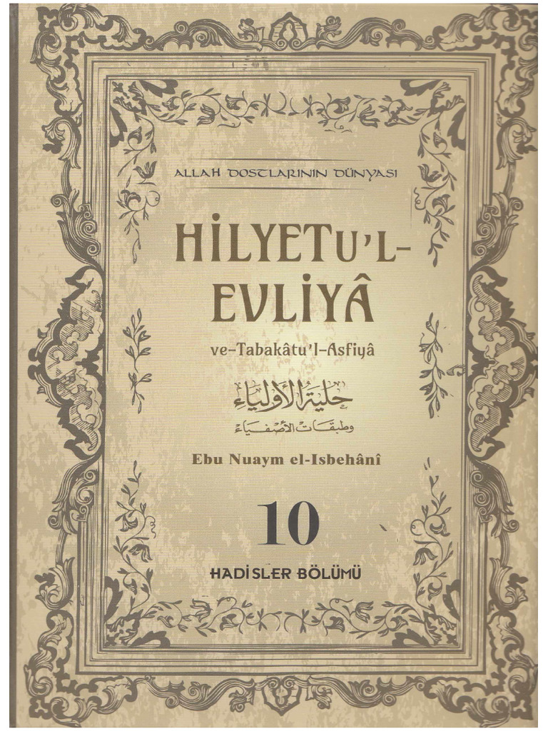 (Hilyetü'L-Evliya) Ebu Nuaym El-Isbehani 10.cilt | PDF