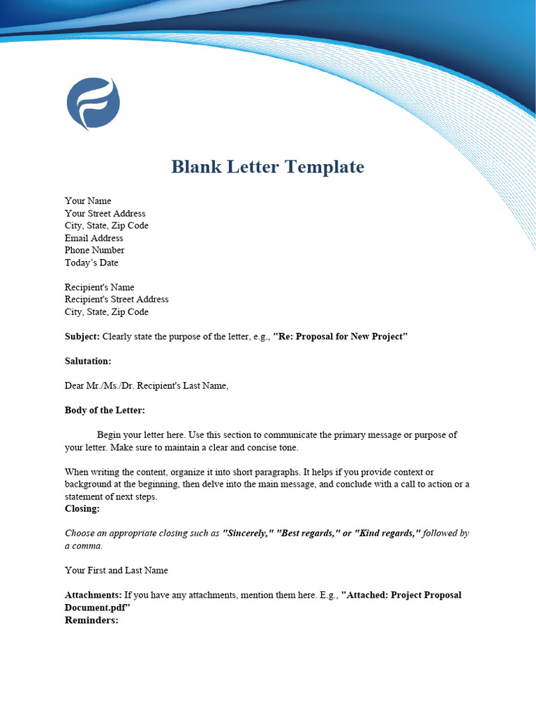 Professional Letter Template Guide | PDF | Career & Growth