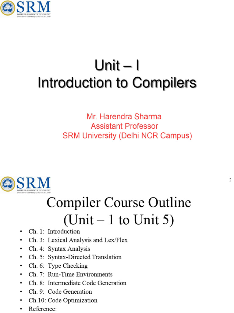 Unit 1 (A) | PDF | Compiler | Parsing