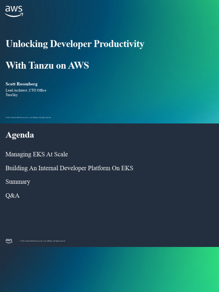 Tanzu on AWS | PDF | Amazon Web Services | Information Technology