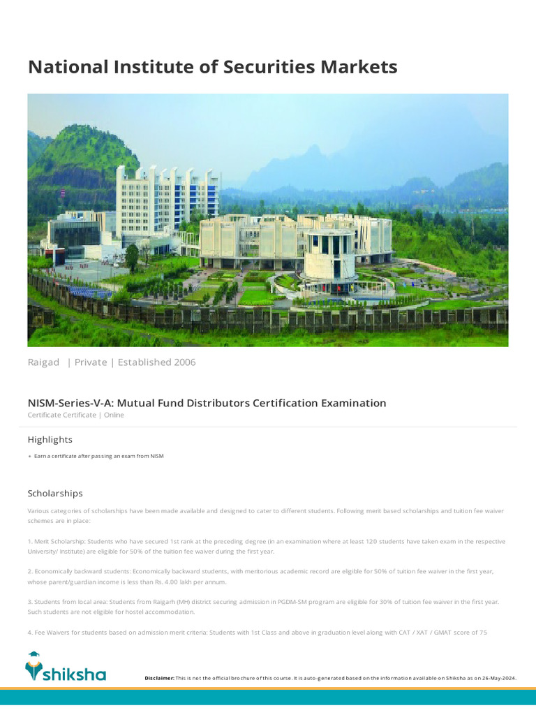 NISM-Series-V-A - Mutual Fund Distributors Certification Examination ...