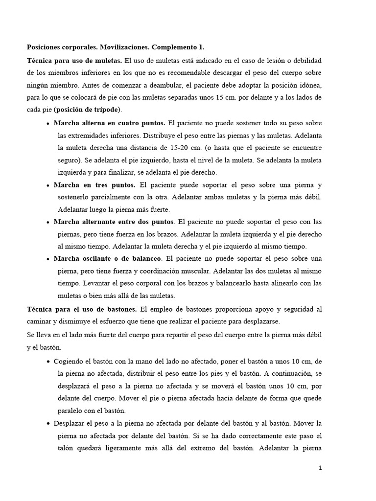 Posiciones Corporales. Complemento 1 | PDF | Ambulancia | Transporte