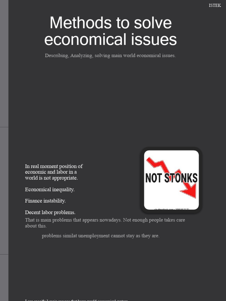 Solutions for Global Economic Issues | PDF | Globalization | Economic ...