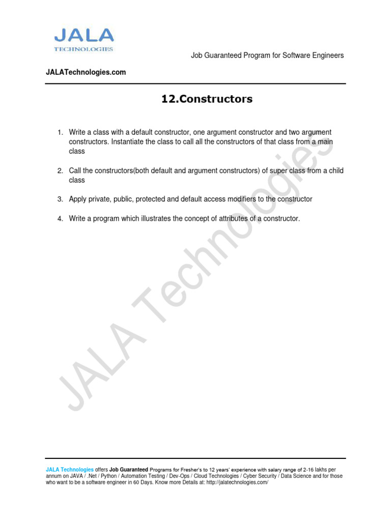 Constructors | PDF | Technology & Engineering
