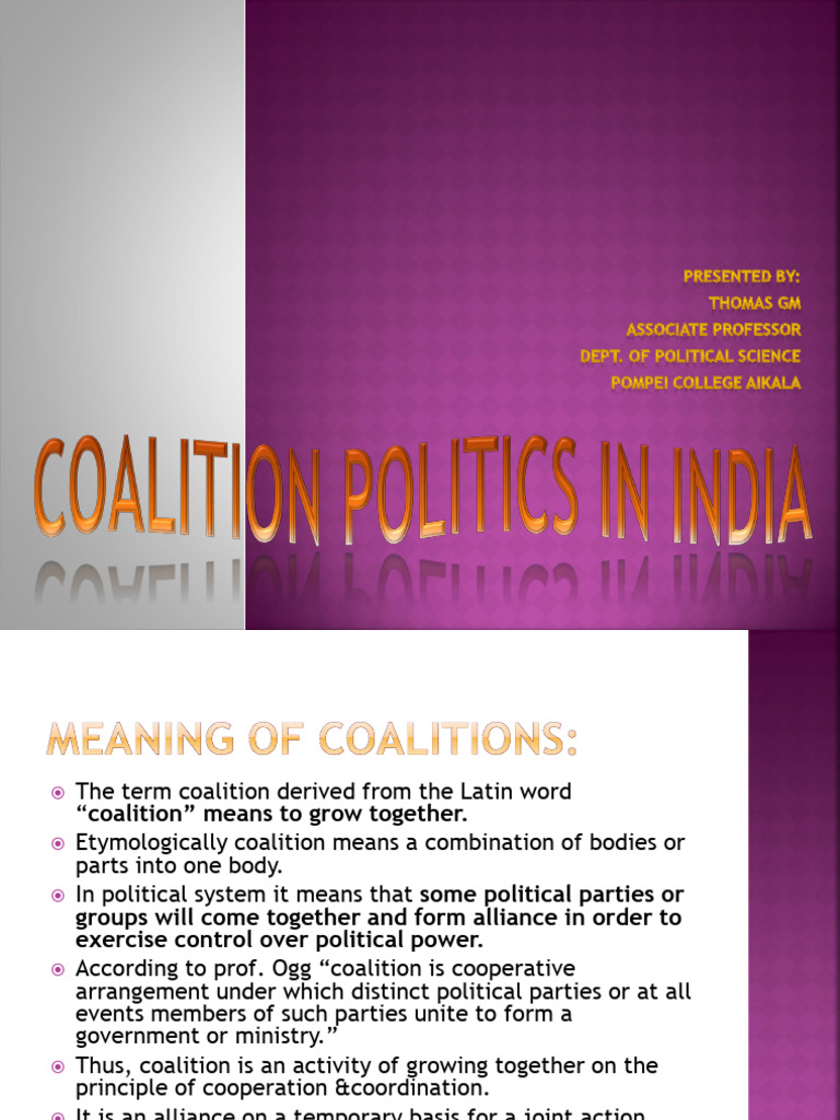 Coalition Politics in India | PDF | Coalition | Democracy