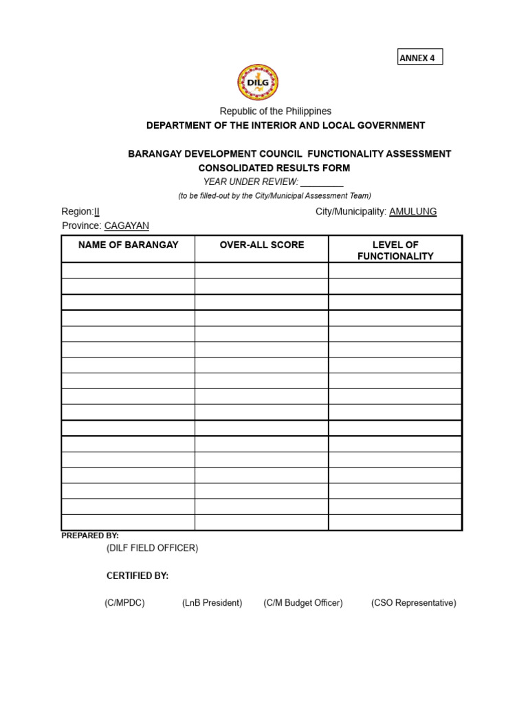 BDC Certification Form 1 | PDF | Government | Governance
