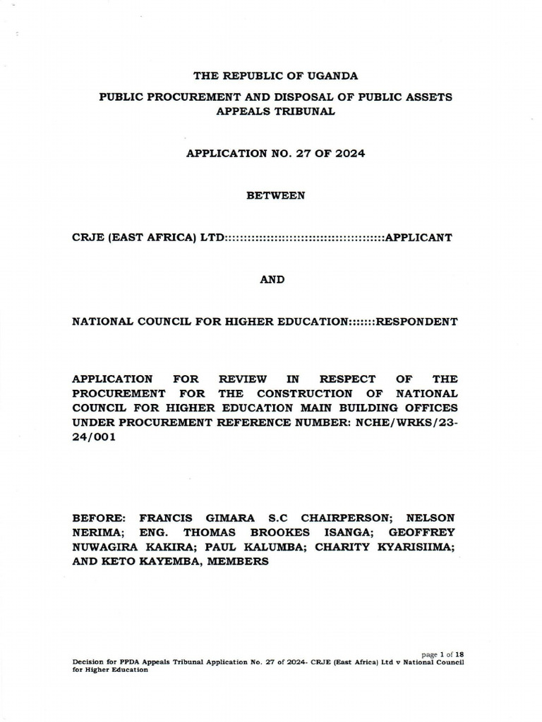 Decision Application No 27 of 2024 | PDF