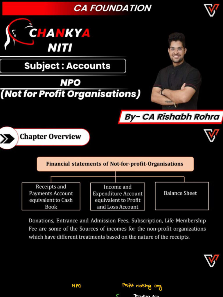 NPO (Not For Profit Making Organization LEC-9 | PDF