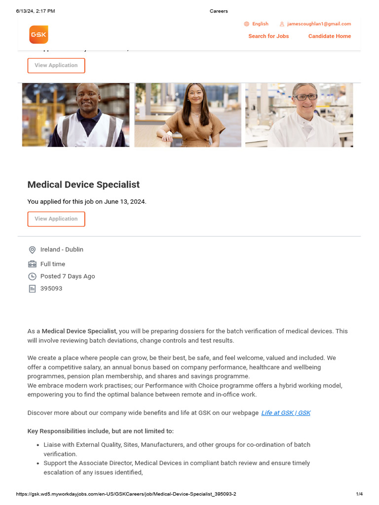 GSK Quality Engineer | PDF | Medical Device | Quality Management System