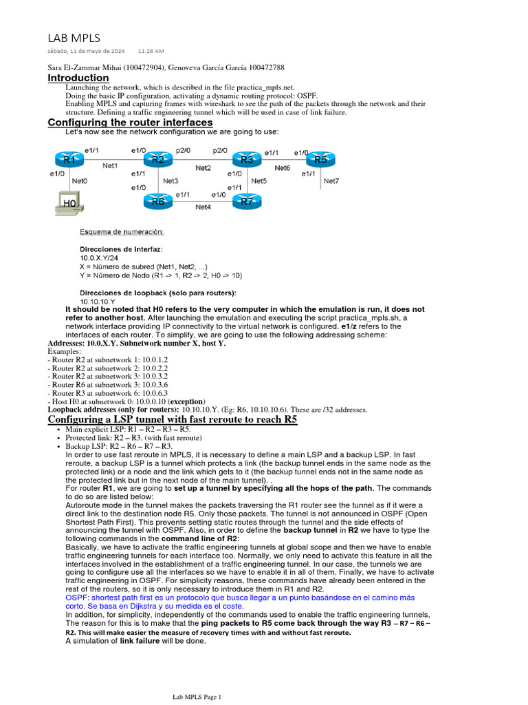 Lab MPLS Uc3m | PDF | Networking | Multiprotocol Label Switching