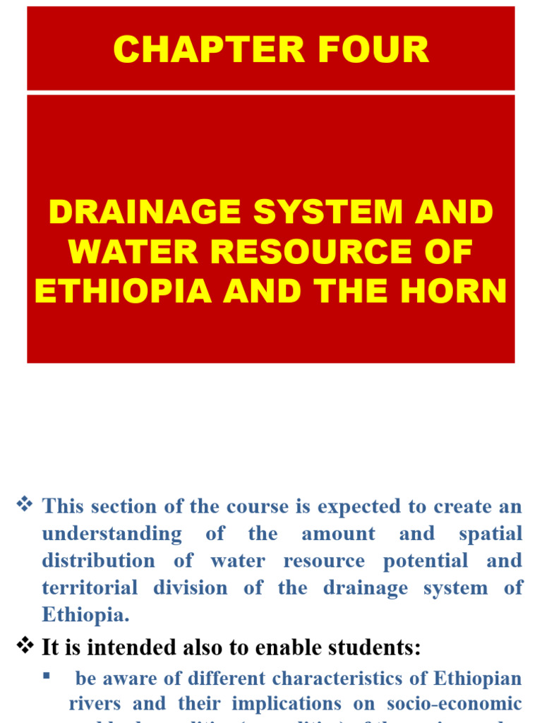 Chapter Four - Water Resources of Ethiopia | PDF | Drainage Basin | Groundwater