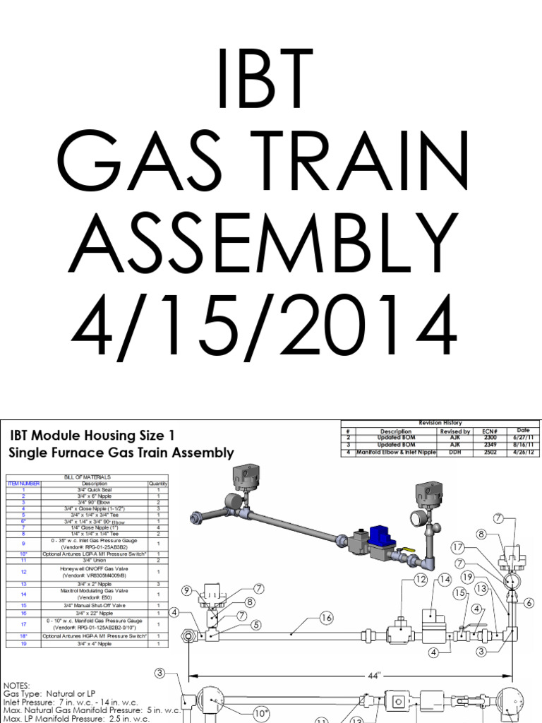 Ibt Gas Train Assembly | PDF | Valve | Pressure