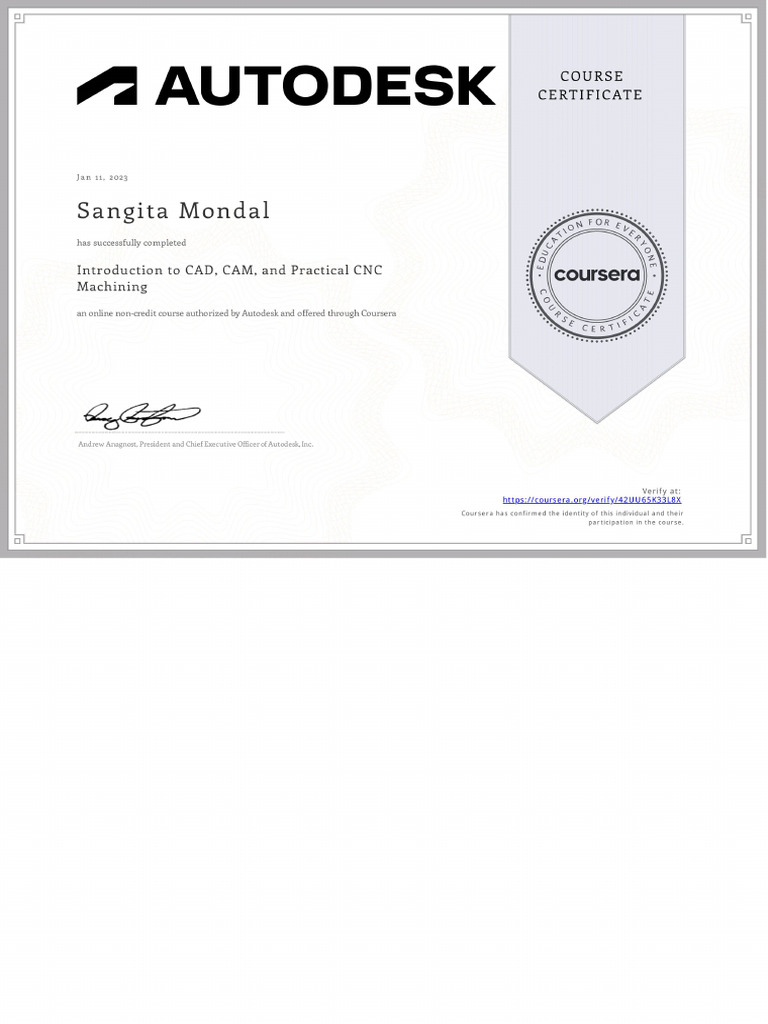 Sangita Mondal All Coursera Certificate | PDF