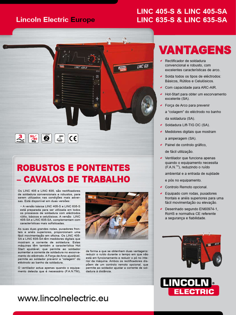 Lincoln Linc 405-635S | PDF | Eletromagnetismo | Eletricidade