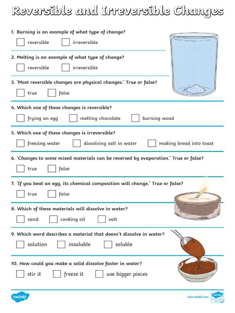 T SC 1678709014 Reversible and Irreversible Changes Paper Quiz - Ver ...