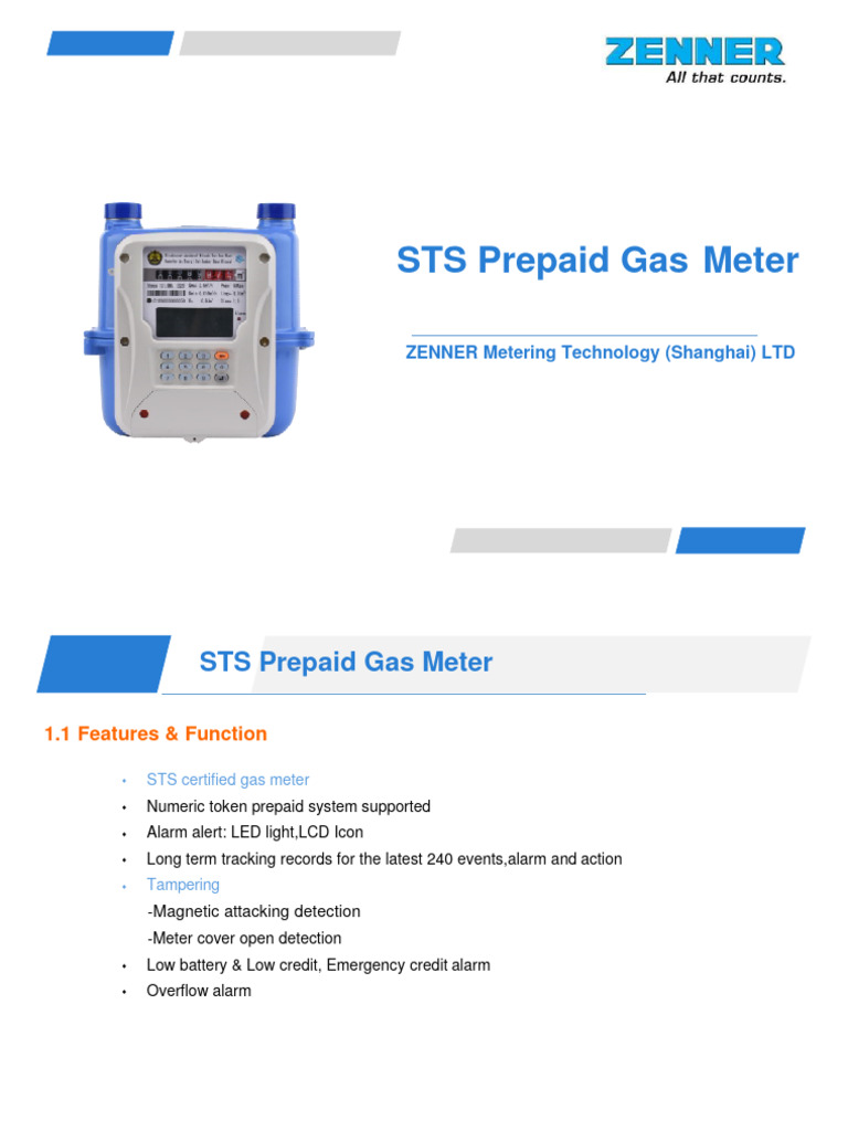 Zenner STS Prepaid Gas Meter-V2 20200421 - Commercial meters - 副本 | PDF ...