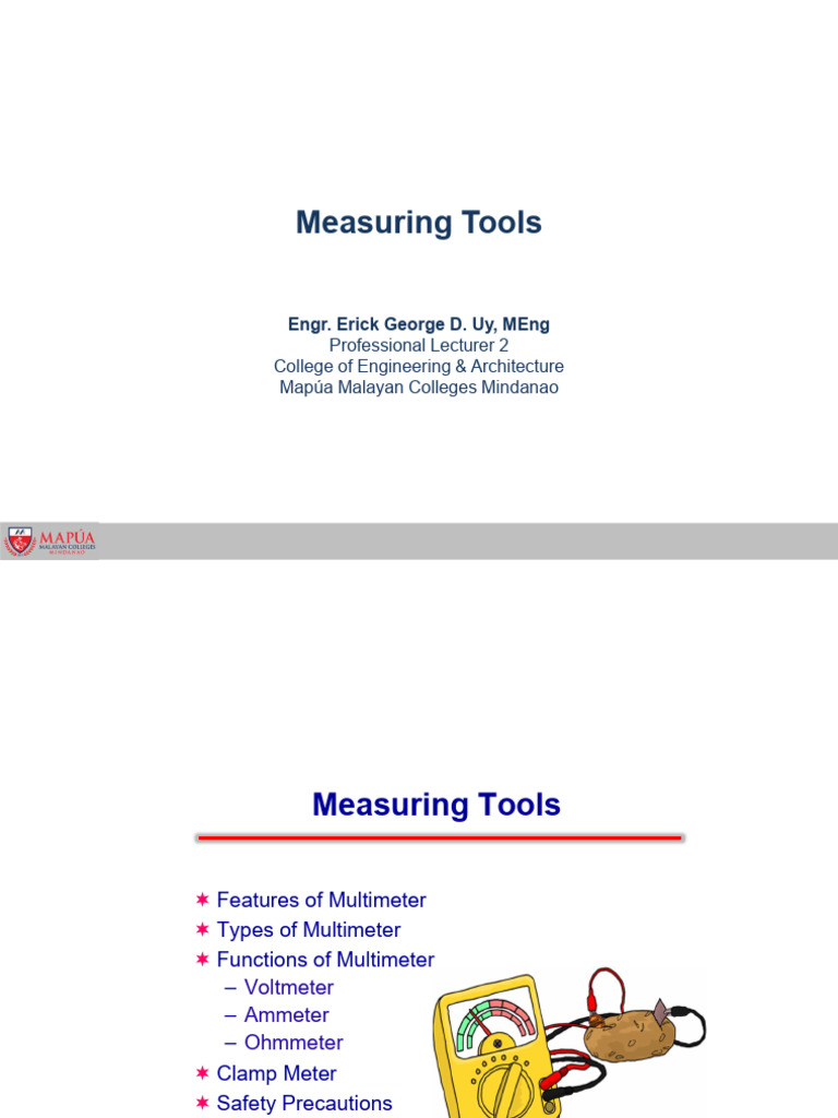Measuring Tools | PDF | Electrical Connector | Voltage