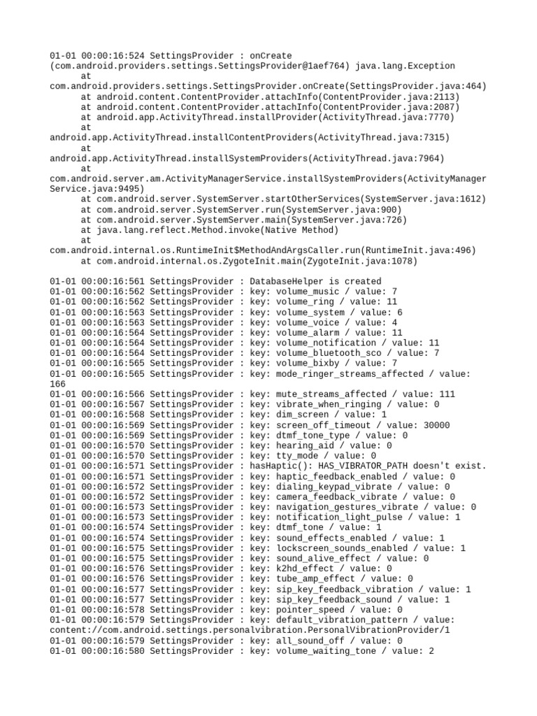 Settings Provider | PDF | Java (Programming Language) | Computing Platforms