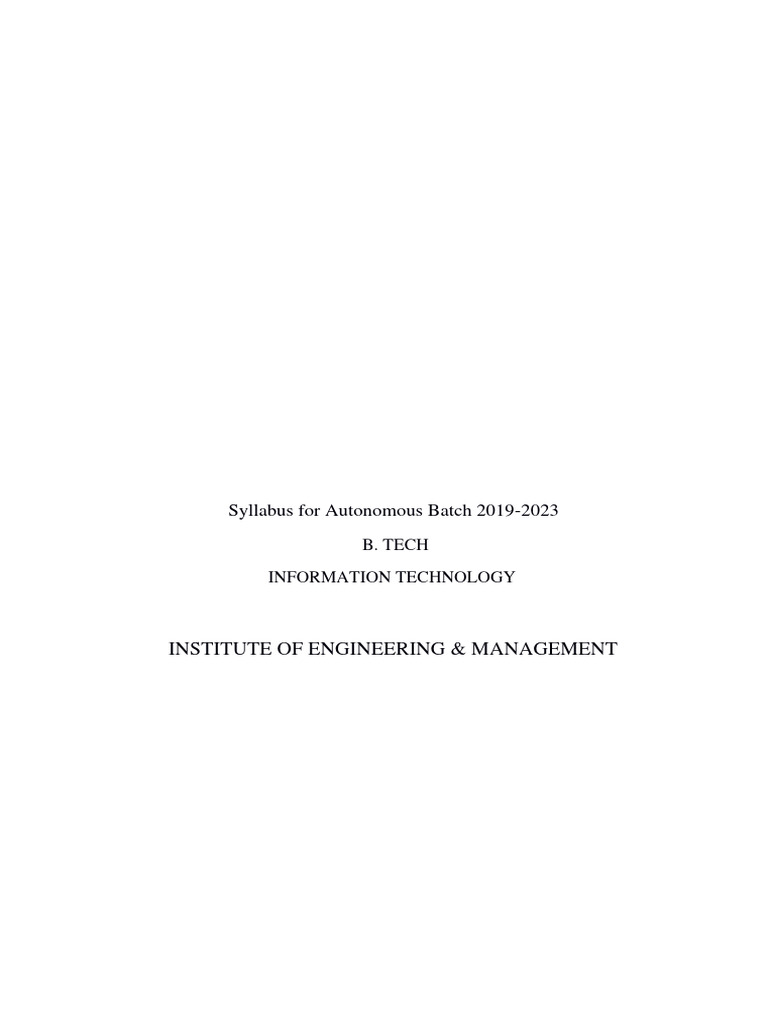 3rd Year IT Syllabus Overview | PDF | Computer Security | Security