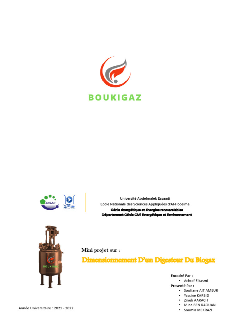Dimensionnement d'un Digesteur de Biogaz | PDF | Biogaz | Méthanisation