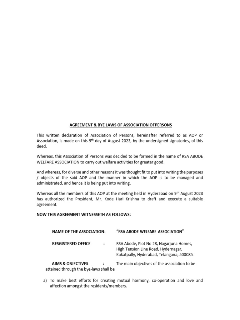 RSA Abode AOP Agreement | PDF | Presidents Of The United States ...