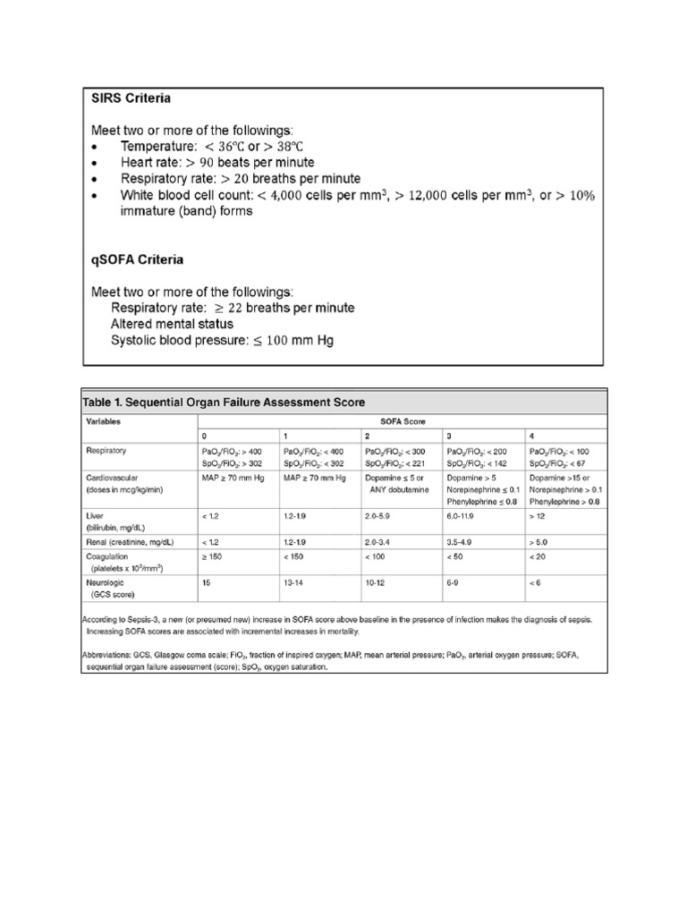 Sofa Score | PDF