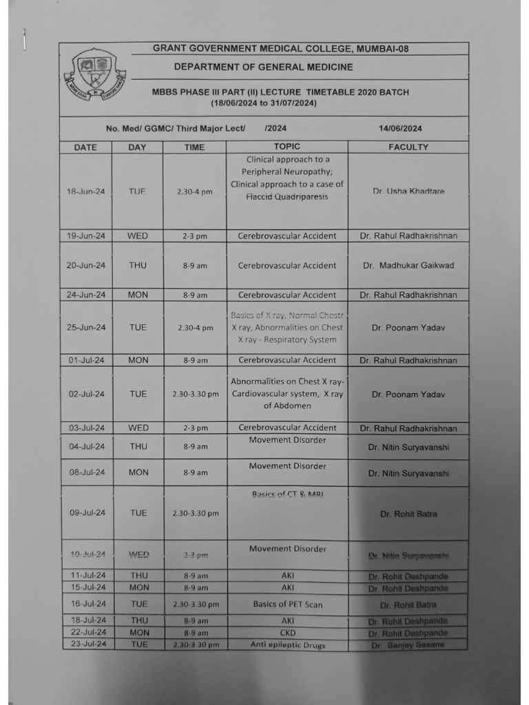 Third Major 2020 Lect June to July 2024 | PDF Third Major 2020 Lect June to July 2024 | PDF