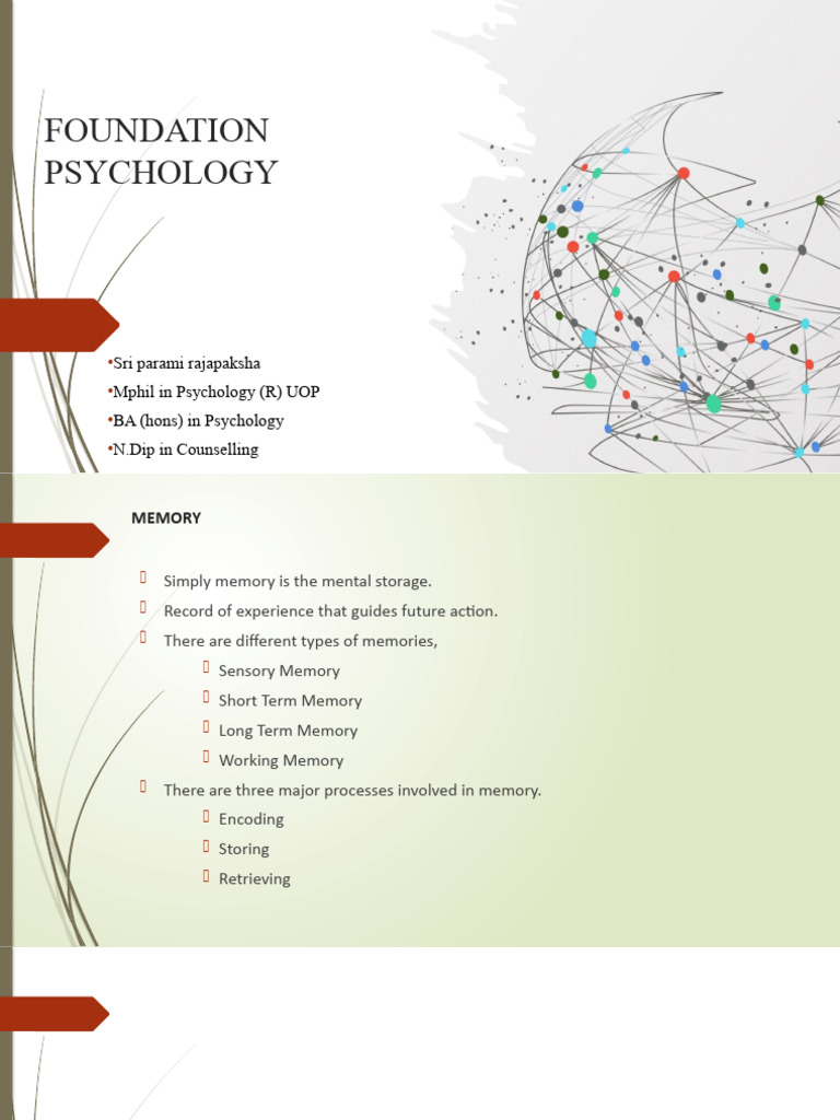 Foundations Psychology 5 Pdf Memory Cognitive Science