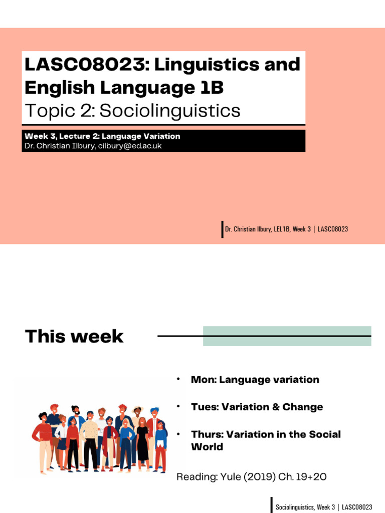 Language Variation&Change | PDF | English Language | Sociolinguistics
