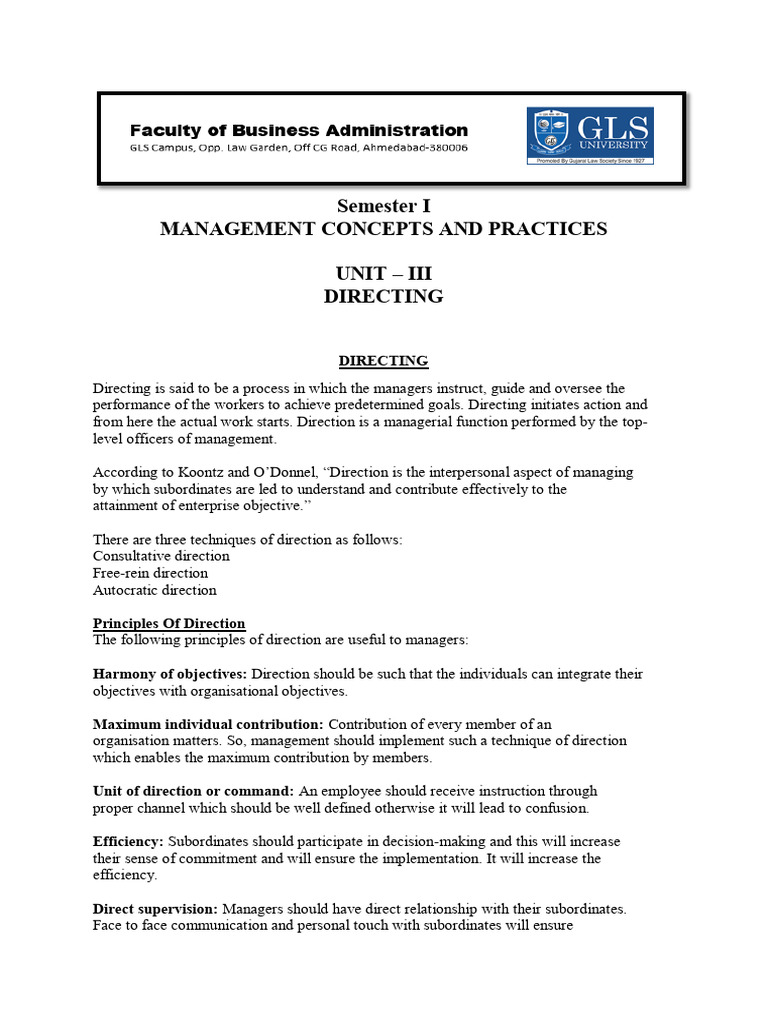 MCP Unit 3 Notes | PDF | Leadership | Motivational